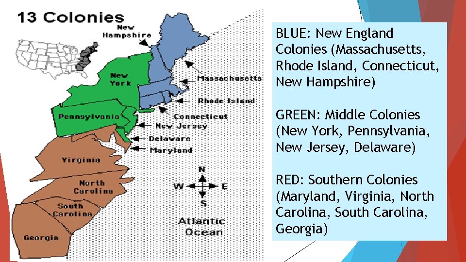 The 13 Colonies A Brief Overview BLUE New