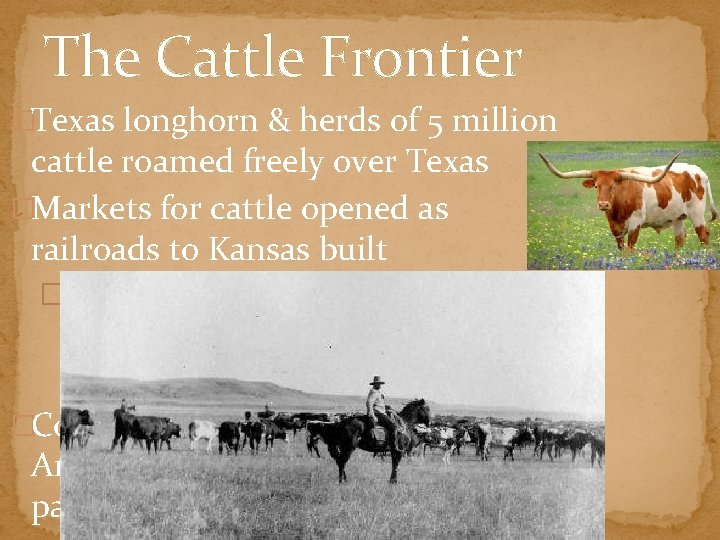 The West Settlement of the Last Frontier SWBAT