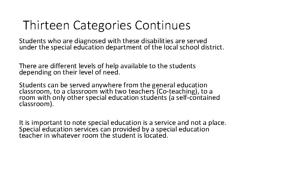 A Brief Introduction to Special Education in the