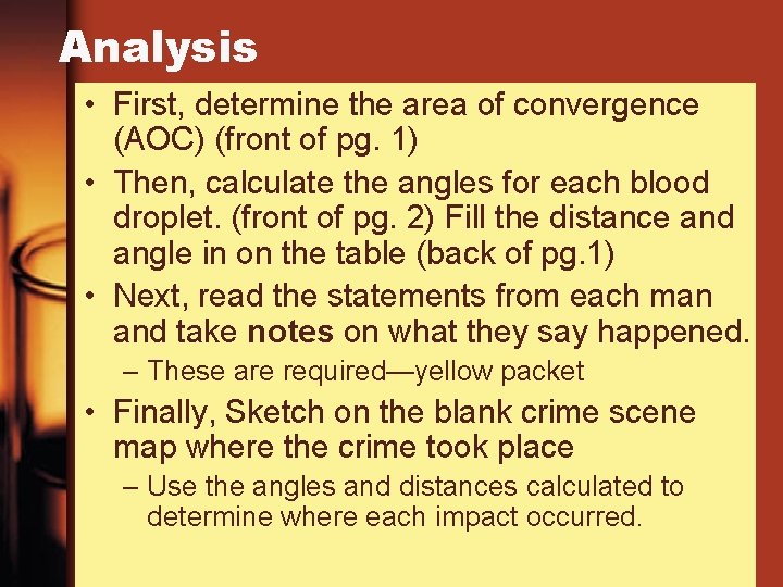 Blood Spatter Begin Scenario Forensic Science 1815 Drill