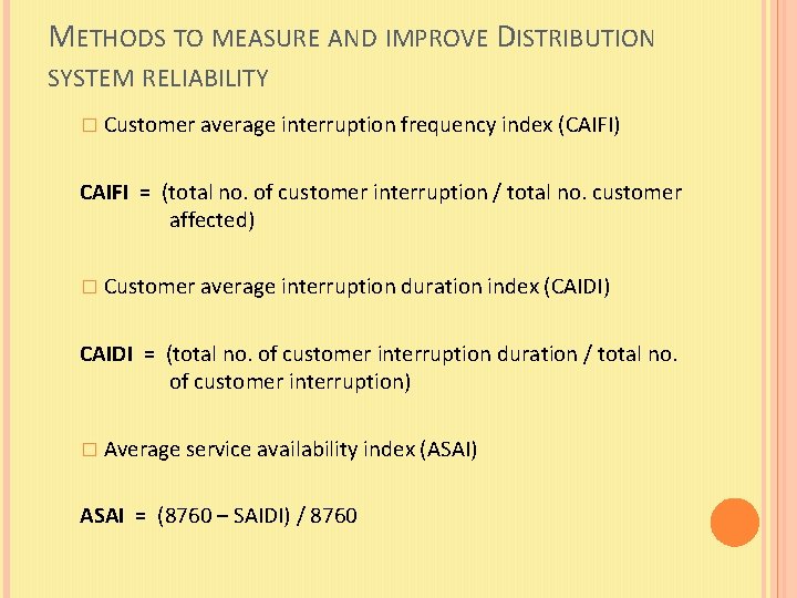 PERFORMANCE STANDARDS IN DISTRIBUTION SYSTEM EFFECTIVE DISTRIBUTION MANAGEMENT