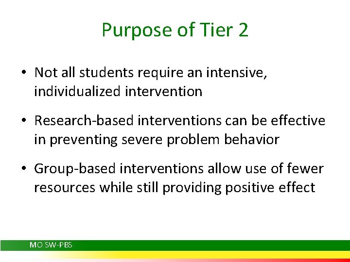 GroupBased Interventions for Tier 2 An Overview of
