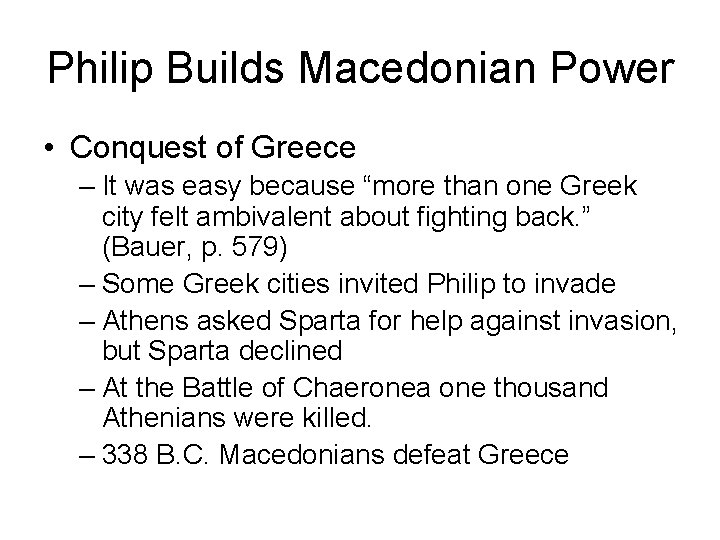 Alexanders Empire Chapter 5 Section 4 Philip Builds