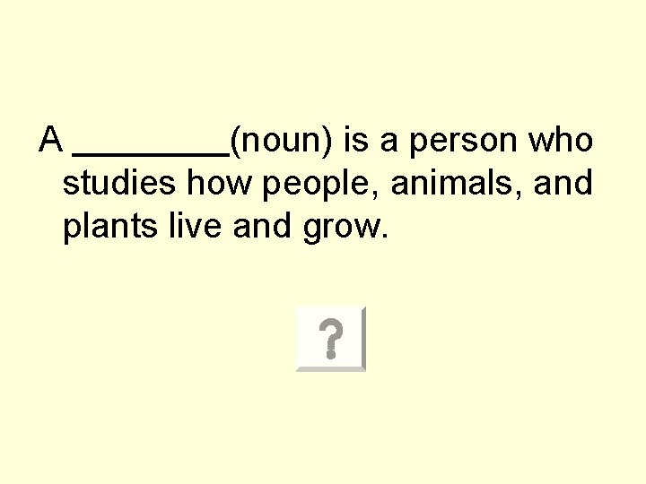 Unit 2 City Wildlife City Critters Vocabulary Game