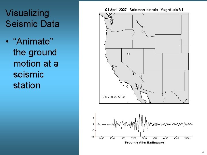 Visualizing the Seismic Wavefield with Earth Scopes Transportable