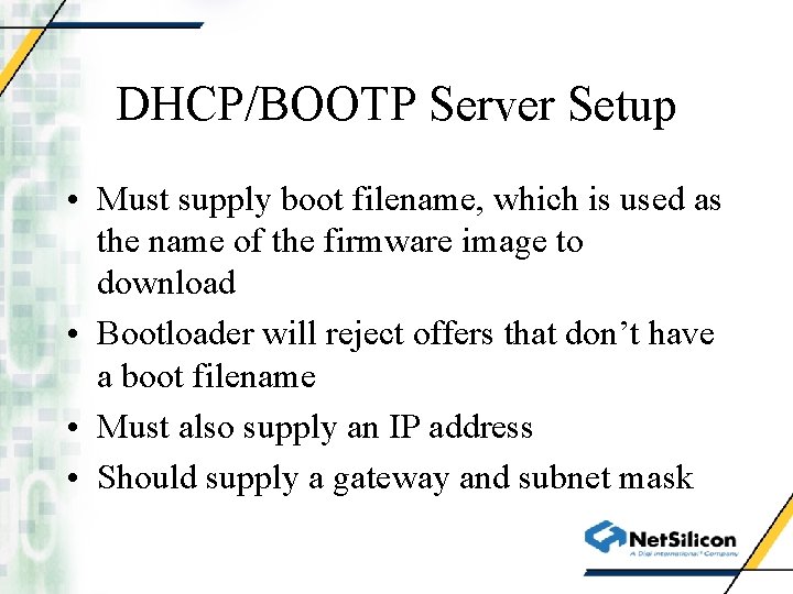 NETOS Bootloader Overview Requirements How to Build How