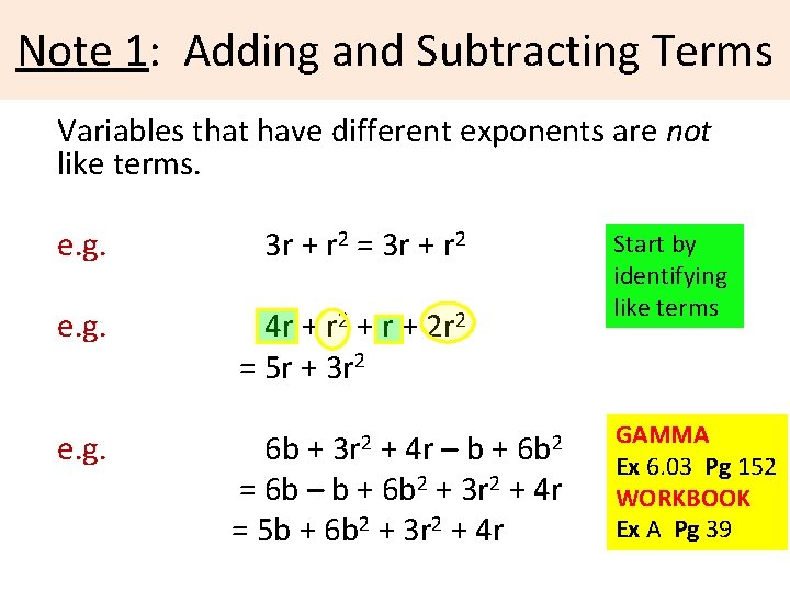 1 2 Algebra C A T External 4