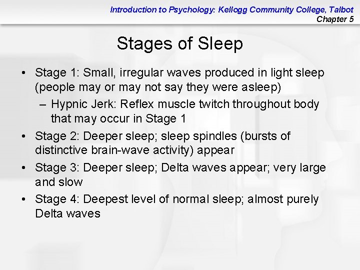 Introduction to Psychology Kellogg Community College Talbot Chapter