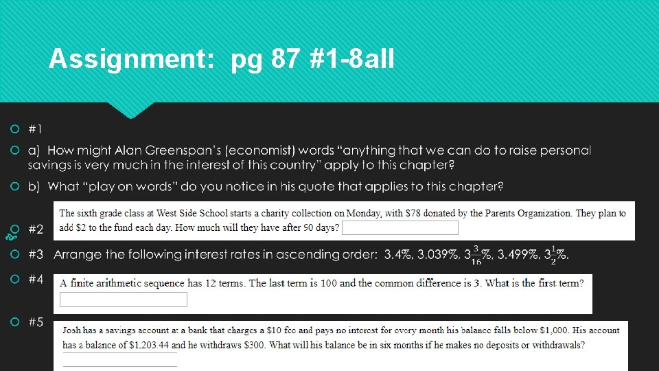 2 3 Savings Accounts Advanced Financial Algebra Types