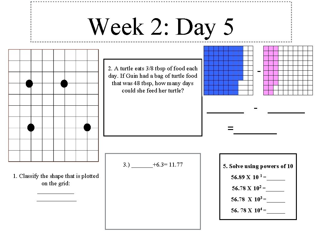 Daily Math Review 5 th Grade Benchmark 3