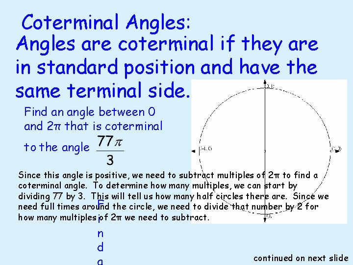 Angles and Radian Measure Section 4 1 Objectives