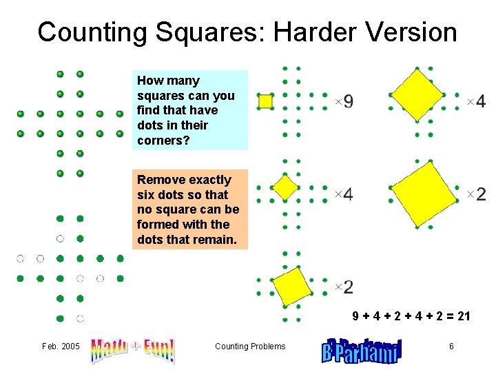 Counting Problems A Lesson in the Math Fun
