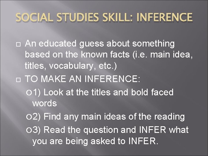 GRADE 6 DAY 1 OBJECTIVE SWBAT IDENTIFY THE
