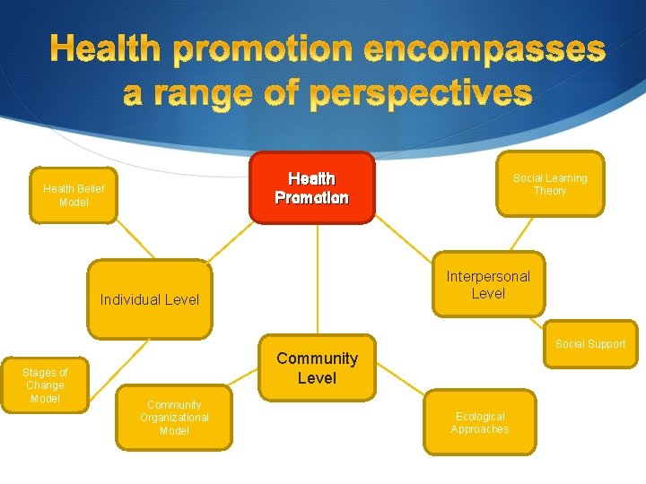 Health Promotion The Final Objective Set S What