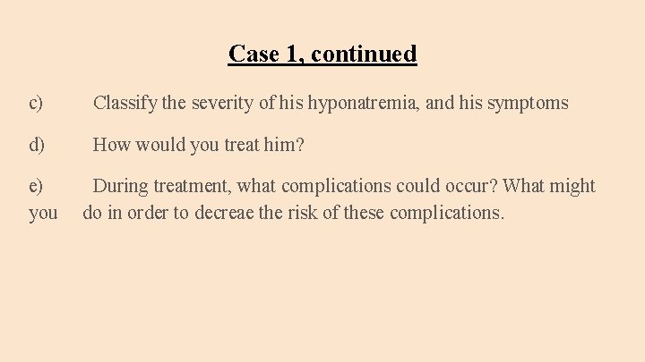 Water Homeostasis Hyponatremia James Brandes M D Carroll