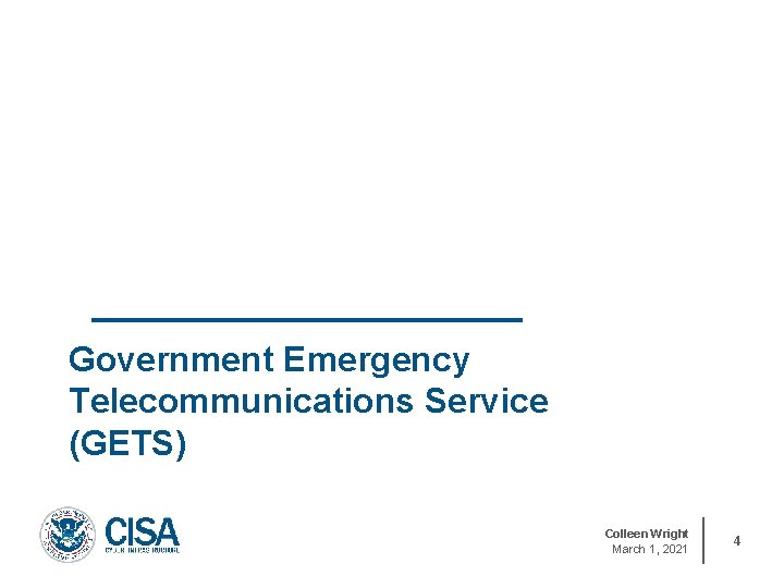 CISA CYBERSECURITY AND INFRASTRUCTURE SECURITY AGENCY EMERGENCY COMMUNICATIONS