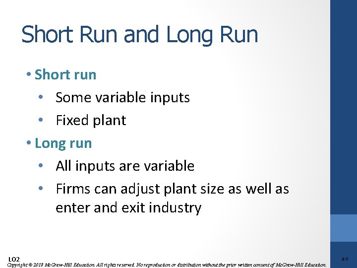 Chapter 9 Businesses and the Costs of Production