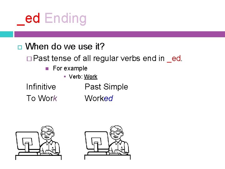 Pronunciation Past tense of Regular Verbs Just to