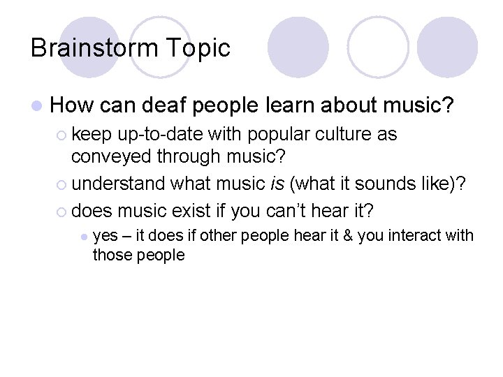 Project Topics Brainstorm Discussion Section 2 Project Theme
