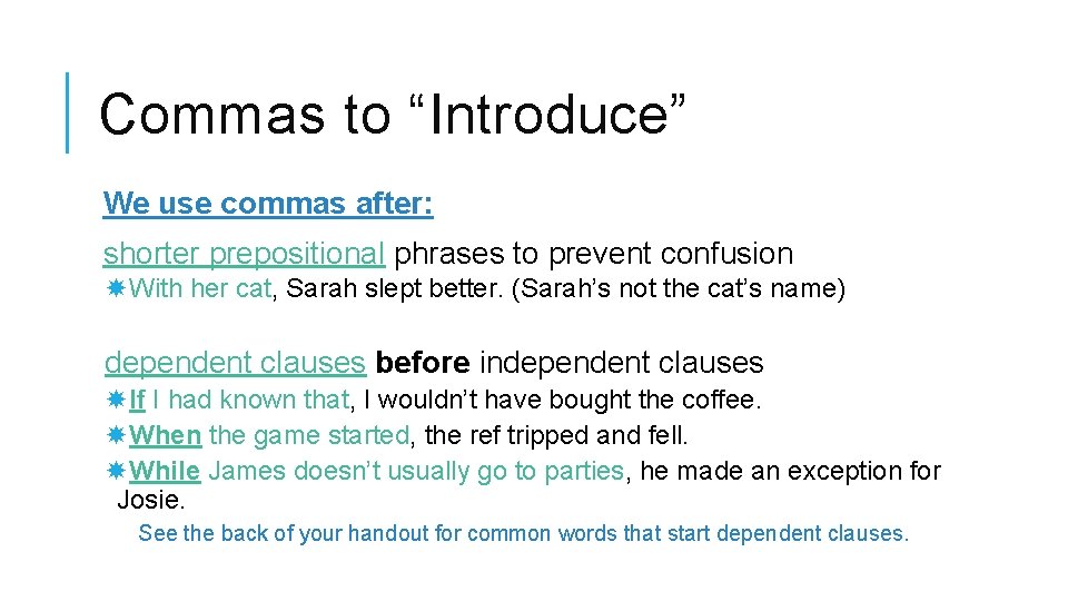 Grammar Boot Camp Session 6 Comma Usage A