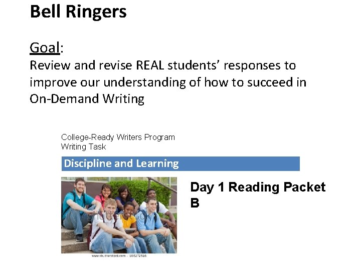 Bell Ringers and Short Lessons for ARGUMENT Writing