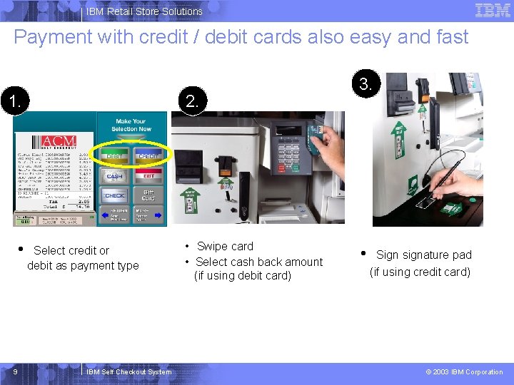 IBM Retail Store Solutions IBM Self Checkout System IBM Retail Store Solutions IBM Self Checkout System