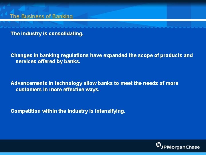 JP Morgan Chase SCOOP Presentation Indiana University September