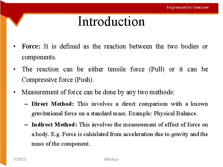 Mechanical Measurements and Metrology Subject Code 10 ME