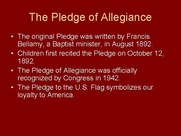 UNITED STATES SYMBOLS The rose became the national