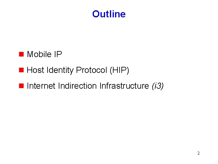 Mobile Networks Module E Mobile Network Layer JP