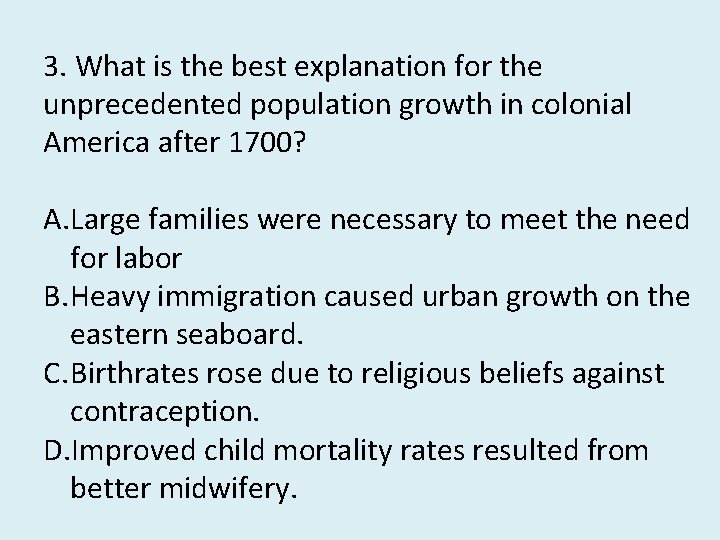 Benchmark 1 Building a Nation 1 Which colony