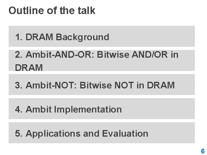 Ambit InMemory Accelerator for Bulk Bitwise Operations Using