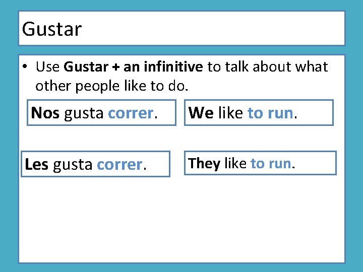 Gustar to like Gustar A verb is an