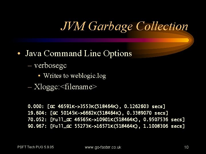 PIA Load Balancing JVMs and Garbage Collection David