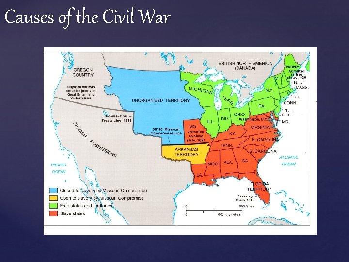 Civil War Vocabulary and Causes of the Civil