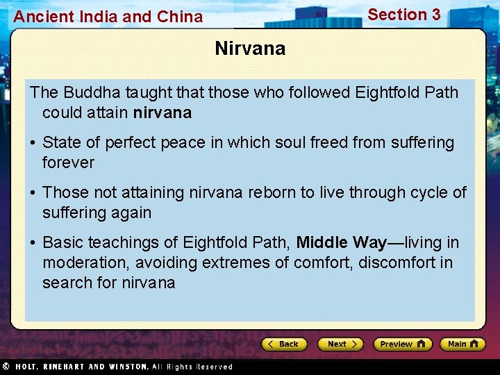 Ancient India and China Buddhism Preview Main Idea
