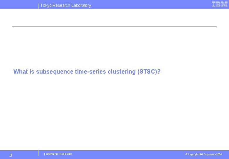 Tokyo Research Laboratory Why does subsequence timeseries clustering