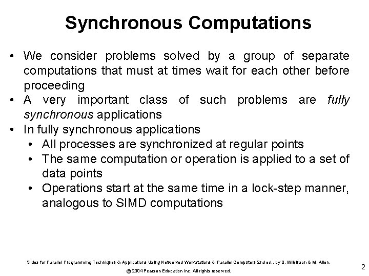 Chapter 6 Synchronous Computations Barrier And Its Implementations 8671