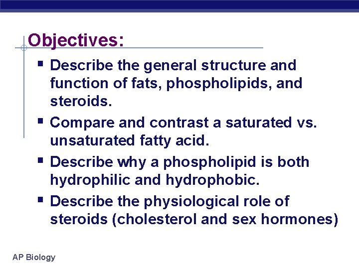 Chapter 5 3 Lipids Fats Oils AP Biology