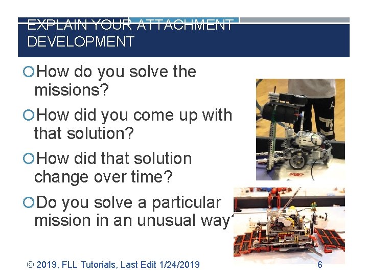 ROBOT DESIGN JUDGING WITHOUT A ROBOT GAME TABLE