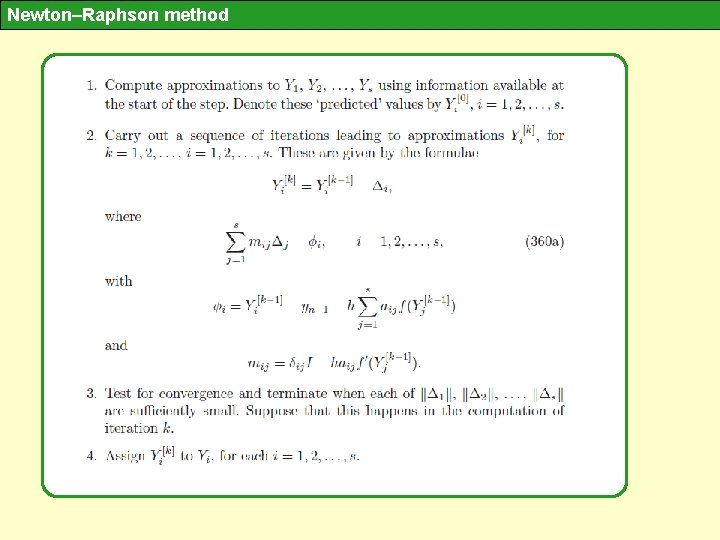 Implementation Of Implicit Rungekutta Methods Because Of The