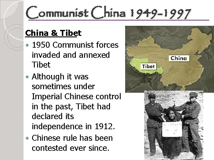 Twentieth Century China PART 1 Republican China 1912