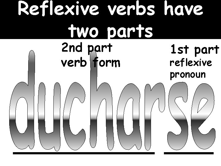 los verbos reflexivos Reflexive verbs are used when