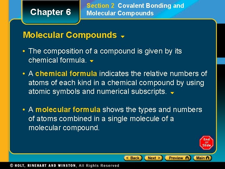 Chapter 6 Section 1 Introduction to Chemical Bonding