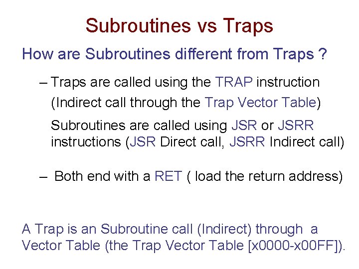 Chapter 9 10 Subroutines And Interrupts Subroutines Jsr