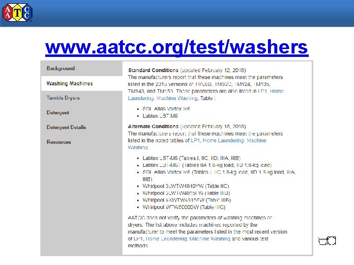 AATCC TM 135 2018 Dimensional Changes of Fabrics