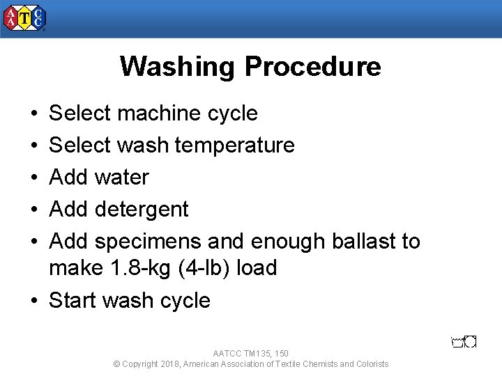 AATCC TM 135 2018 Dimensional Changes of Fabrics