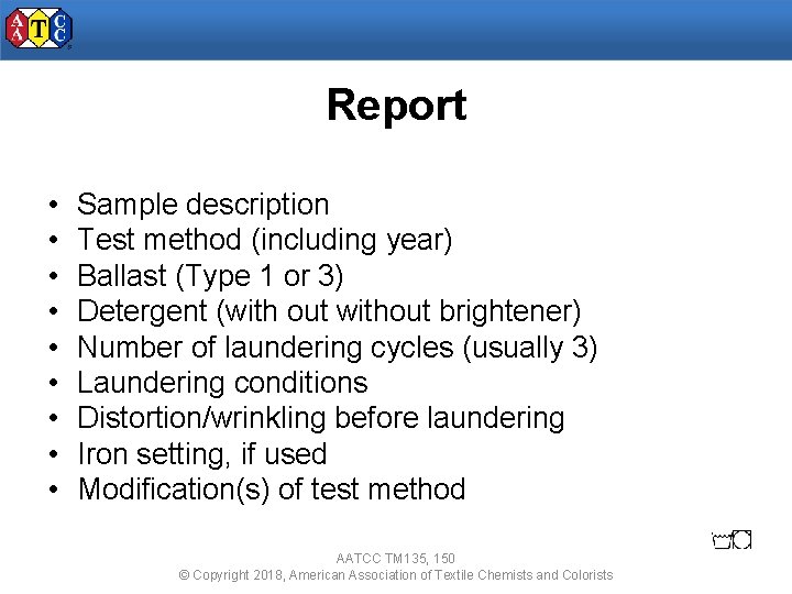 AATCC TM 135 2018 Dimensional Changes of Fabrics
