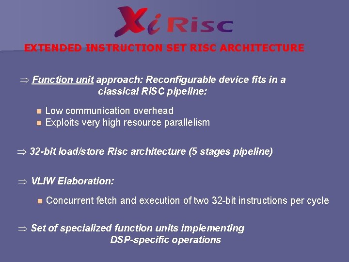 A Reconfigurable Processor Architecture And Software Development Environment