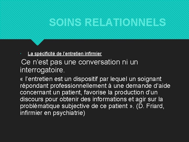 SOINS RELATIONNELS S Baccouche Psychologue CHU Martinique SOINS